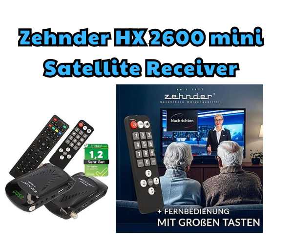 Zehnder HX 2600 mini Satellite Receiver Big Buttons, Clear Sound, and ...